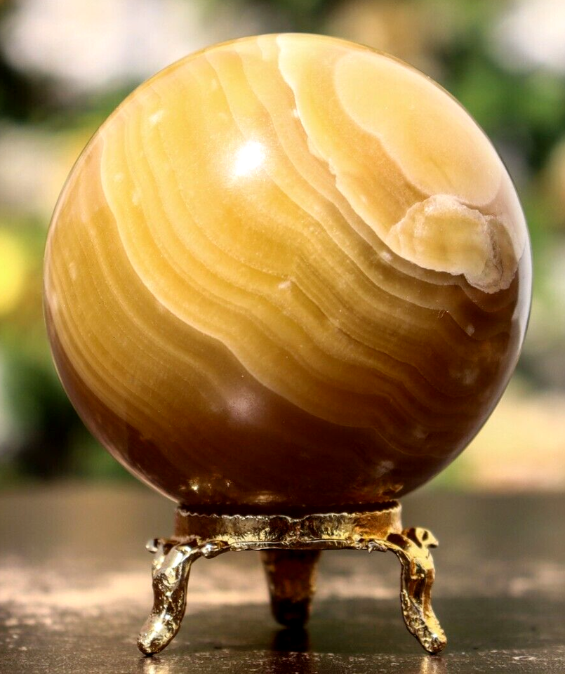 65MM Banded Calcite Ball Mexican Calcite Sphere Crystal Healing Energy ...