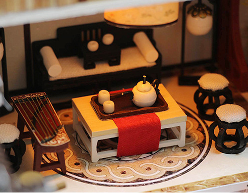 New DIY Miniature Wooden Dollhouse Chinese House Model Kits Handcrafted ...