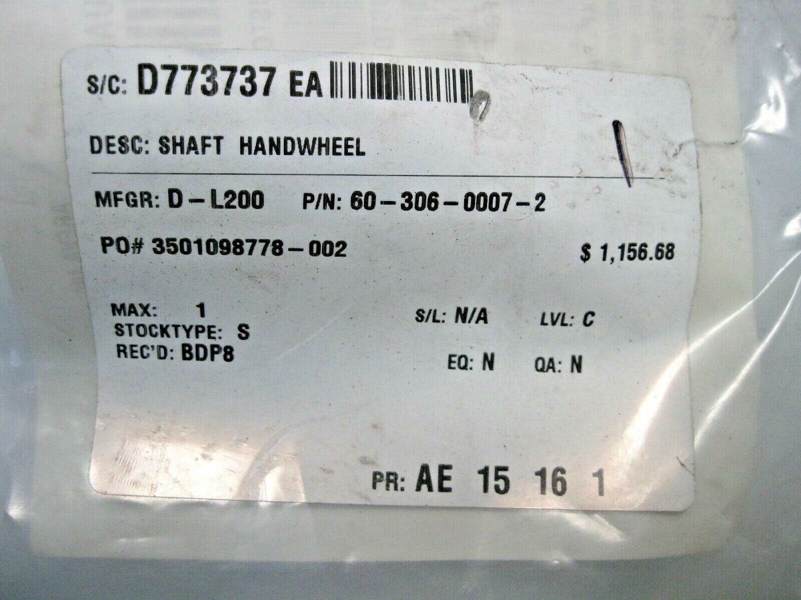 Limitorque Handwheel Shaft for SMB-3 60-306-0007-2 | eBay