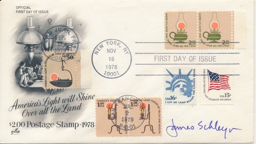 #1608 & #1610-11+ $1-2 Pairs Kerosene Lamp Artcraft cachet FDC James ...