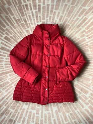 hobbs red size 10 puffer hip length jacket beautiful cut | eBay UK