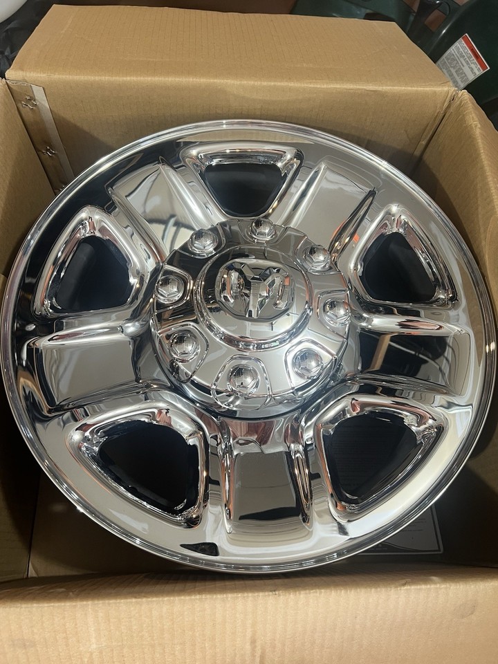 (4) 18" DODGE RAM 2500 3500 FACTORY OEM CHROME CLAD STEEL WHEELS 18x8 ...