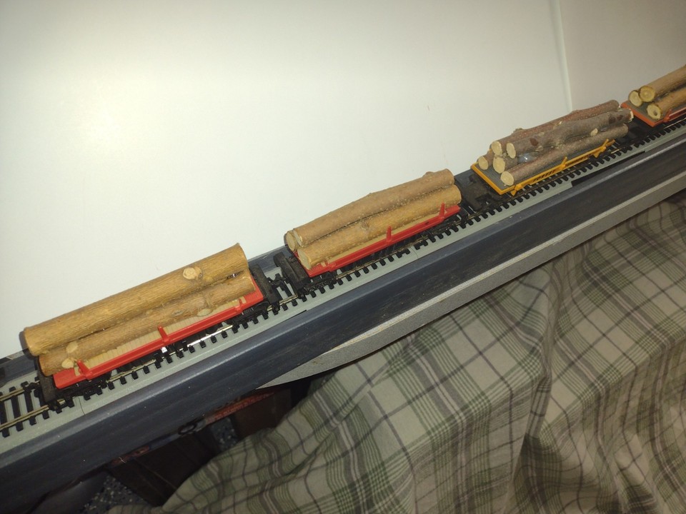 Lot of 10 HO Scale Log cars. with real log loads. Ready to roll | eBay