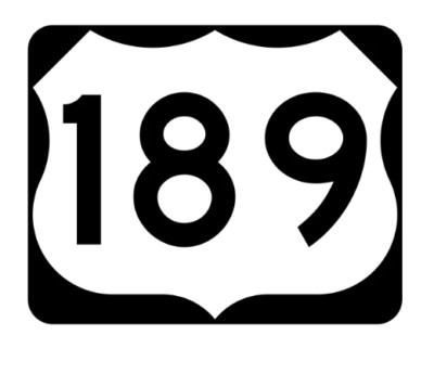 12" us route 189 highway sign road bumper sticker decal usa made | eBay UK
