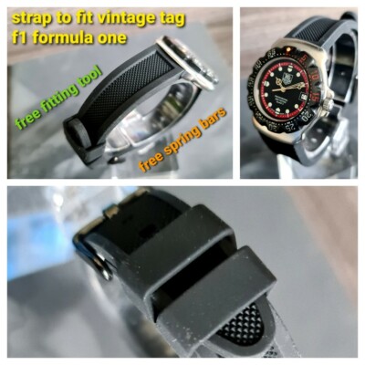 RUBBER SILICONE STRAP BAND FIT TAG HEUER Formula 1 F1 VINTAGE 18mm | eBay
