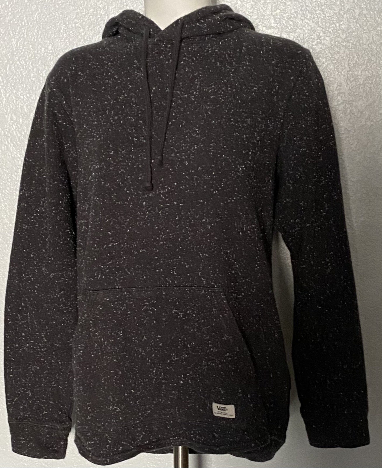 Men's Unisex Vans-Off The Wall Pullover Hoodie Charcoal Gray w/white ...