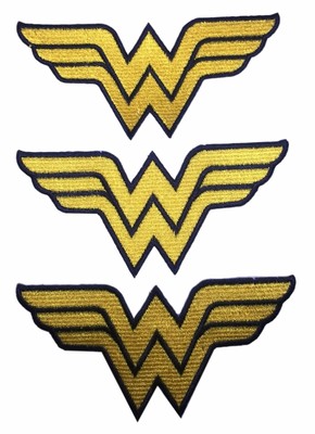 DC's Wonder Woman Shield 5 Inch Wide Embroidered Patch Set of 3 Patches ...
