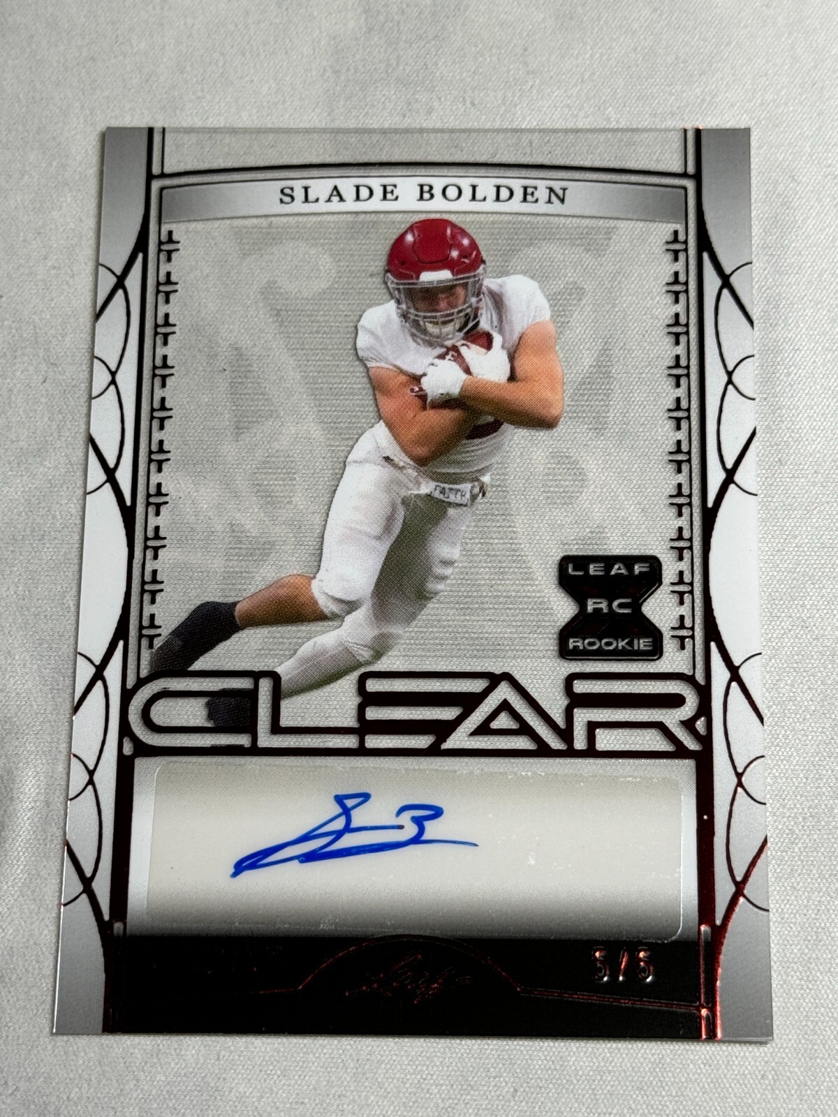 2022 Leaf Trinity Glass Red Slade Bolden Rookie Auto XRC /5 Alabama | eBay
