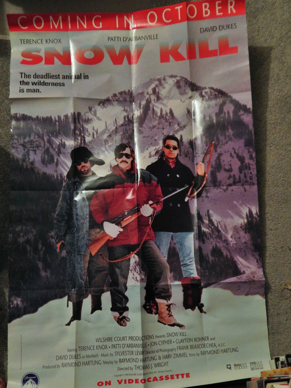 SNOW KILL (VIDEO DEALER 40 X 27 POSTER, 1990S) PATTI D'ARBANVILLE ...