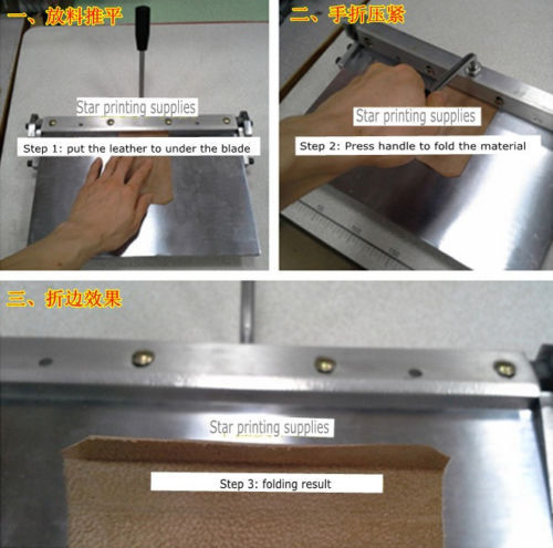 350mm Manual Leather Folding Machine For Leather, PU Sheet Leather ...
