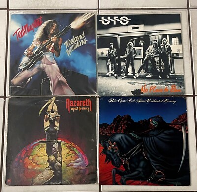 Bundle lot of 4 Classic Rock 70's Vinyl LPs - Nazareth/UFO/BOC/Ted ...