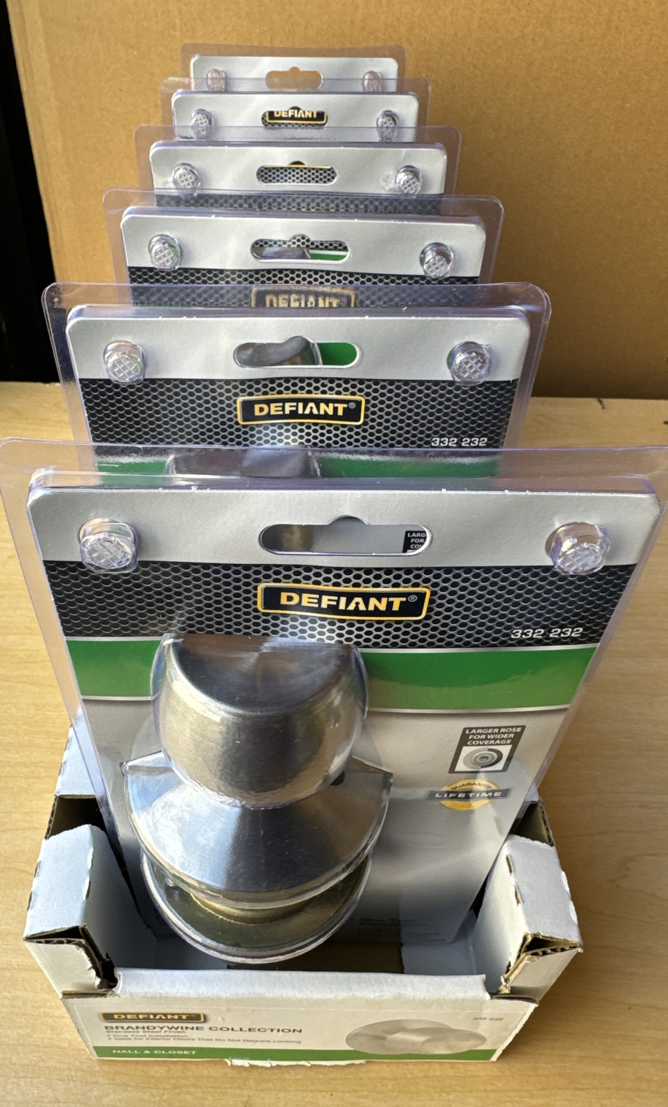 Defiant Hall & Closet Lock Set Brandywine Collection In Stainless Steel ...