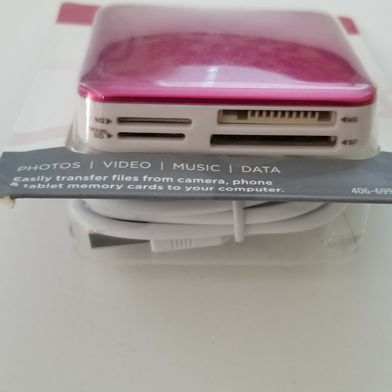 Ativa Multi Card Reader Pink New Sealed USB transfers photos, music ...
