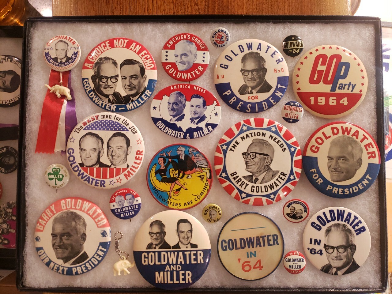1964 Barry Goldwater Campaign Button Collection! 23 Pins Pinback ...