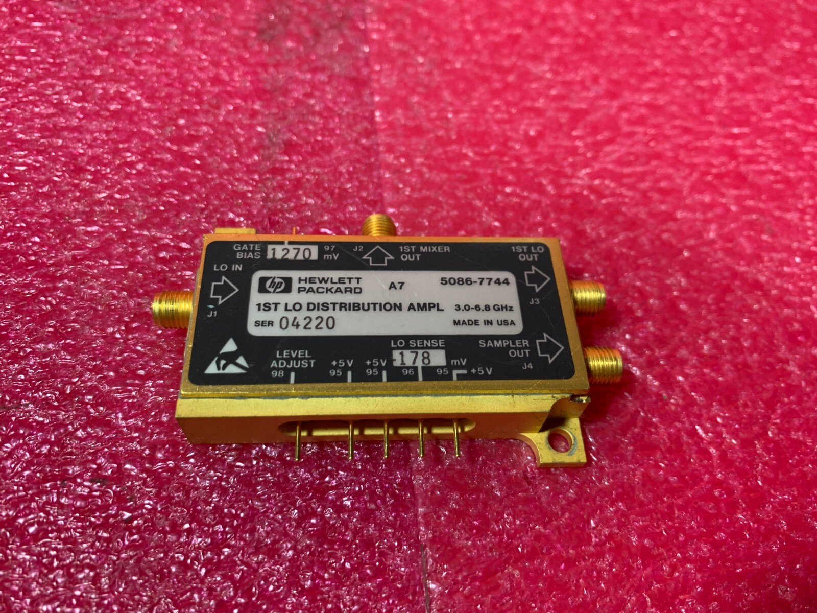 HP Agilent 8562A 1 KHz to 22 GHz Analyzer 5086-7744 1st LO Distribution ...