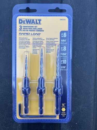 DEWALT Countersink Drill Bit Set #6, #8, #10, 3-Piece (DW2535 ...
