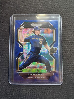 2022 Prizm Draft Picks Baseball Liam Simon RC Navy Blue Scope Prizm /15 ...