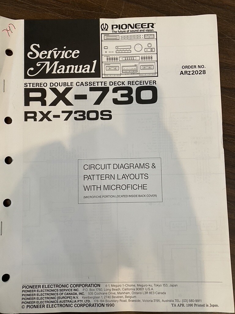 PIONEER RX-730 RX730 Service Manual **ORIGINAL** | eBay