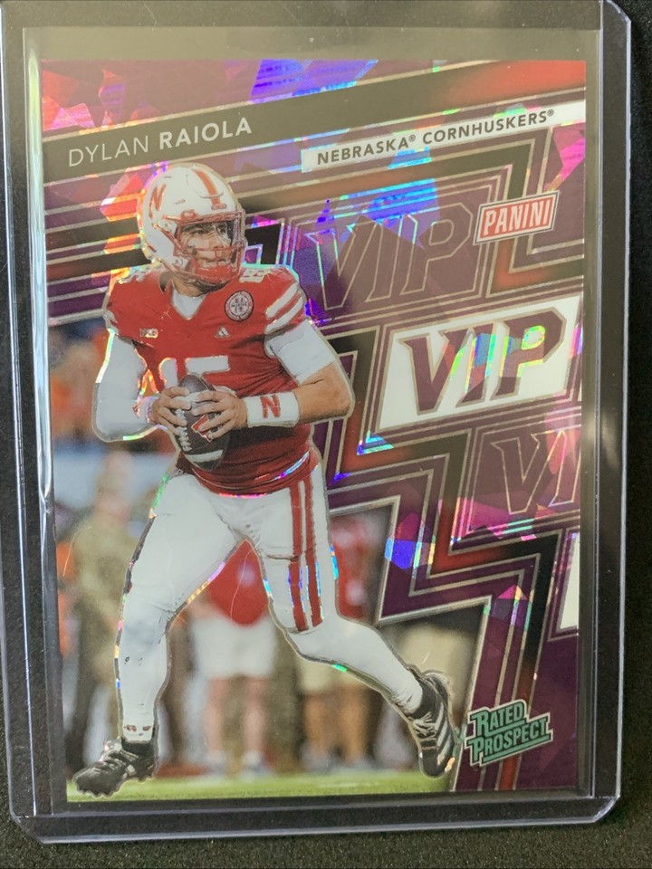 2025 Panini The National VIP Gold Dylan Raiola Purple Cracked Ice Prizm ...