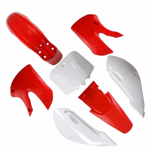 Red Plastics kit For Kawasaki KLX 110 DRZ KX65 Dirt Bike Pit Atomik ...
