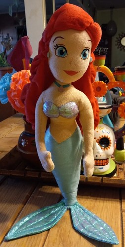 Disney Store Ariel The Little Mermaid Plush Doll Soft Princess Stuffed ...