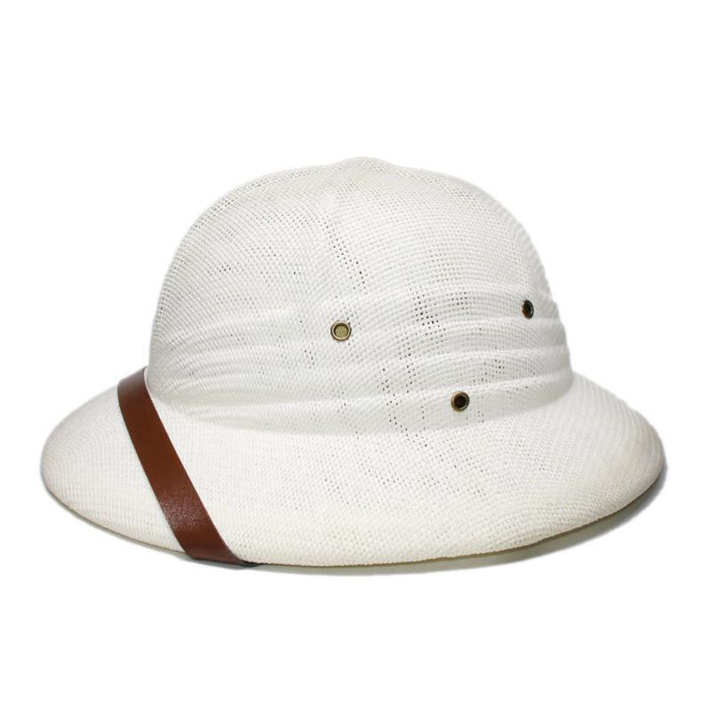 Men Straw Pith Jungle Helmet African Explorer Sweatband Summer Bucket ...