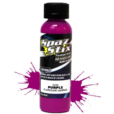 Spaz Stix Purple Fluorescent Airbrush Ready Paint 2oz Bottle | eBay