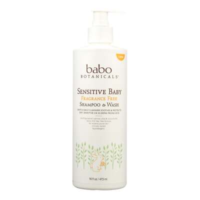 Babo Botanicals Sensitive Baby Shampoo And Wash Fragrance Free 16 Oz | eBay