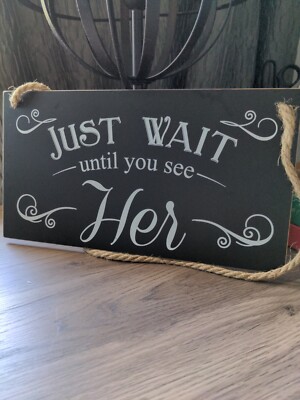Ring Bearer-Flower Girl Double Sided Wedding Sign "Just wait until you ...