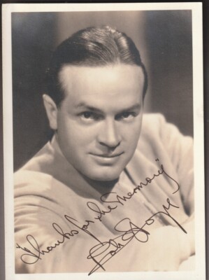 H- BOB HOPE Autograph Photo w/coa 5x7 #2 | eBay