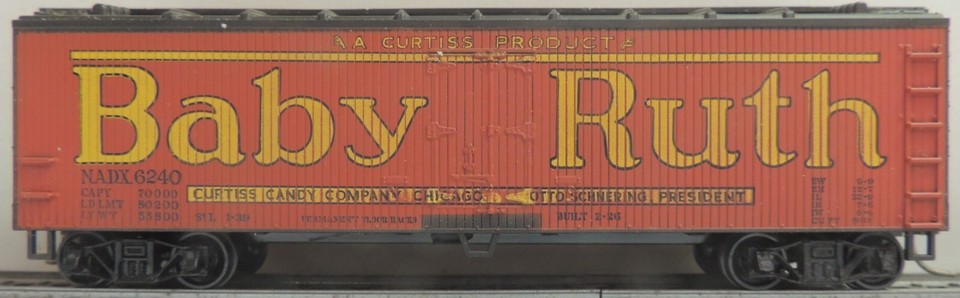 TRAIN MINIATURE BABY RUTH CANDY 40' WOOD REEFER RTR KD'S CAR # 6240 | eBay