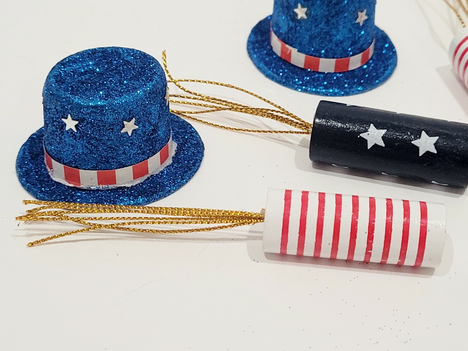 Patriotic 4th Of July Table Scatter Uncle Sam Memorial Firecracker Bowl ...