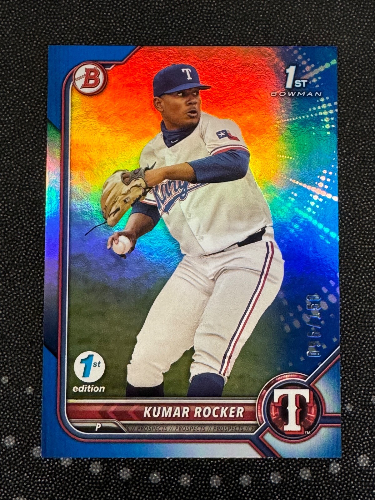 2022 Bowman Draft 1st Edition BD-164 Kumar Rocker Blue Foil /150 ...