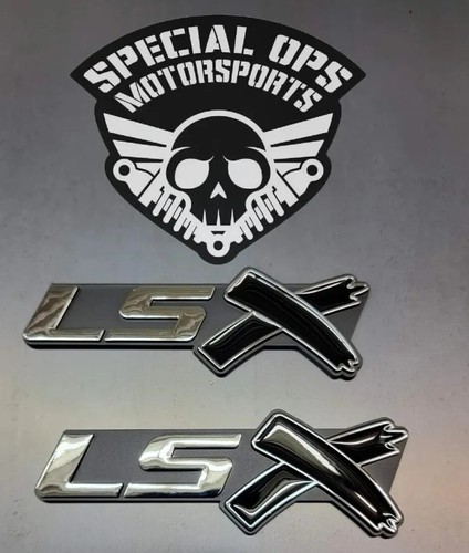 2 pcs LSX Emblem Badge 3D Self-adhesive Nameplate black | eBay