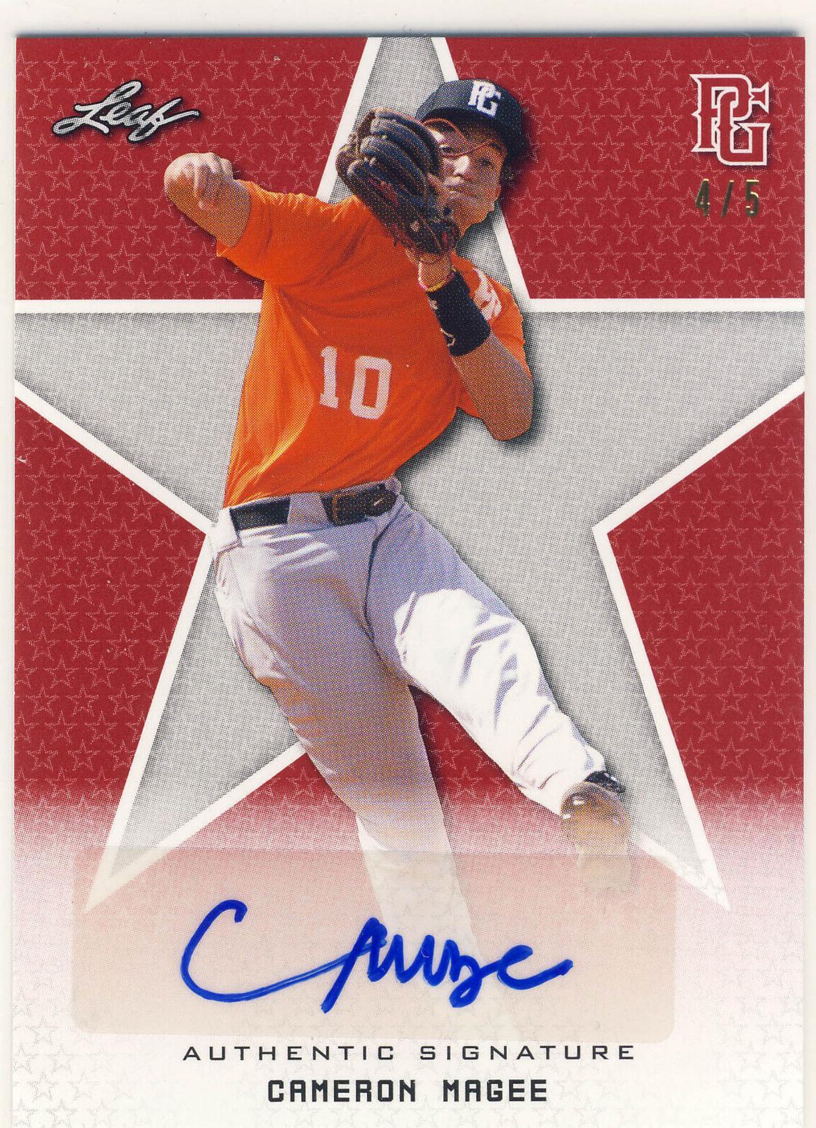 2020 Leaf Perfect Game National Showcase - Cameron Magee #BA-CM4 Red /5 ...