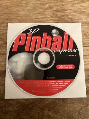 3D Pinball Express Video Game Pc Cd-ROM (Disc Only ) | eBay