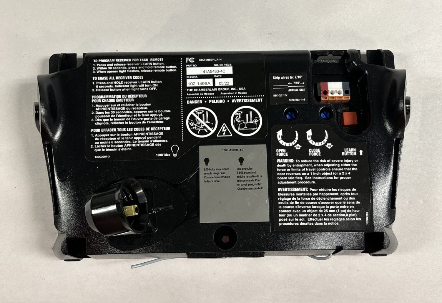 Chamberlain Garage Door Opener Logic Board 41A5483 Liftmaster for sale ...