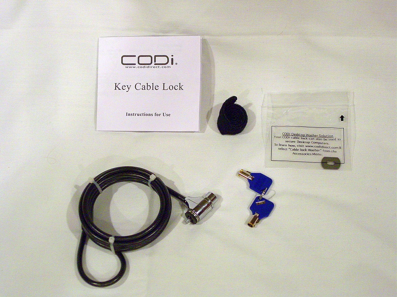 New CODi Laptop Notebook Key Cable Lock Security Anti Theft System 6.5 ...
