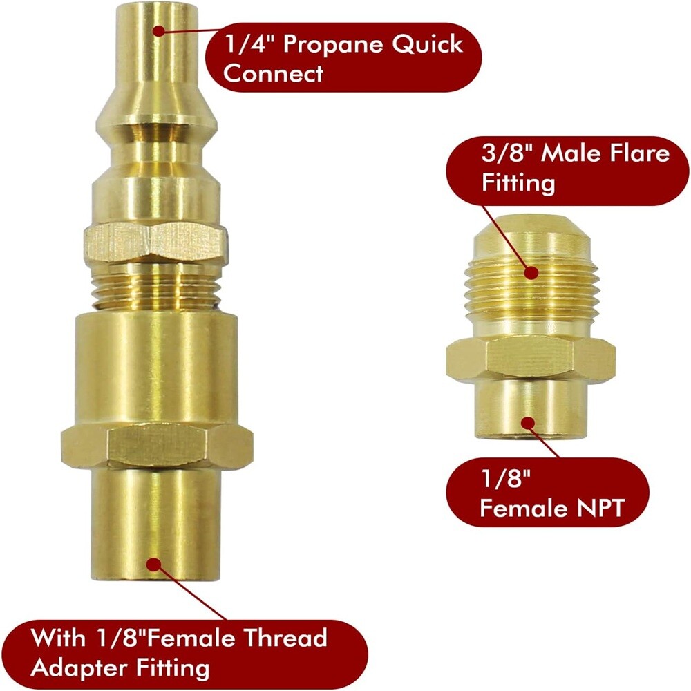 1Pc Propane Quick Connect Disconnect Adapter Fitting Kit For Weber Q ...