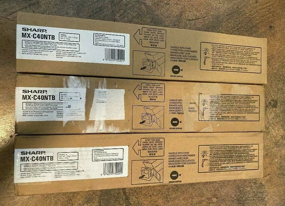 Genuine Sharp MX-C40NTB Black Toner Cartridge for MX-C311/MX-C401/MX ...