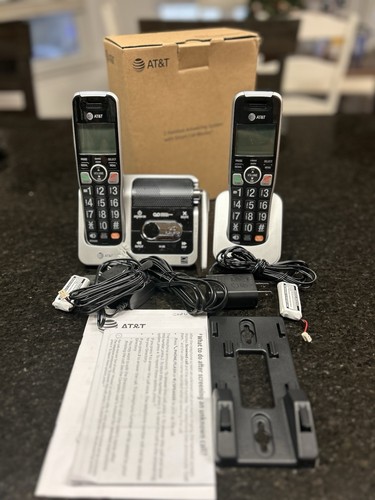 AT&T BL102-2 DECT 6.0 2-Handset Cordless Phone Silver/Black ...