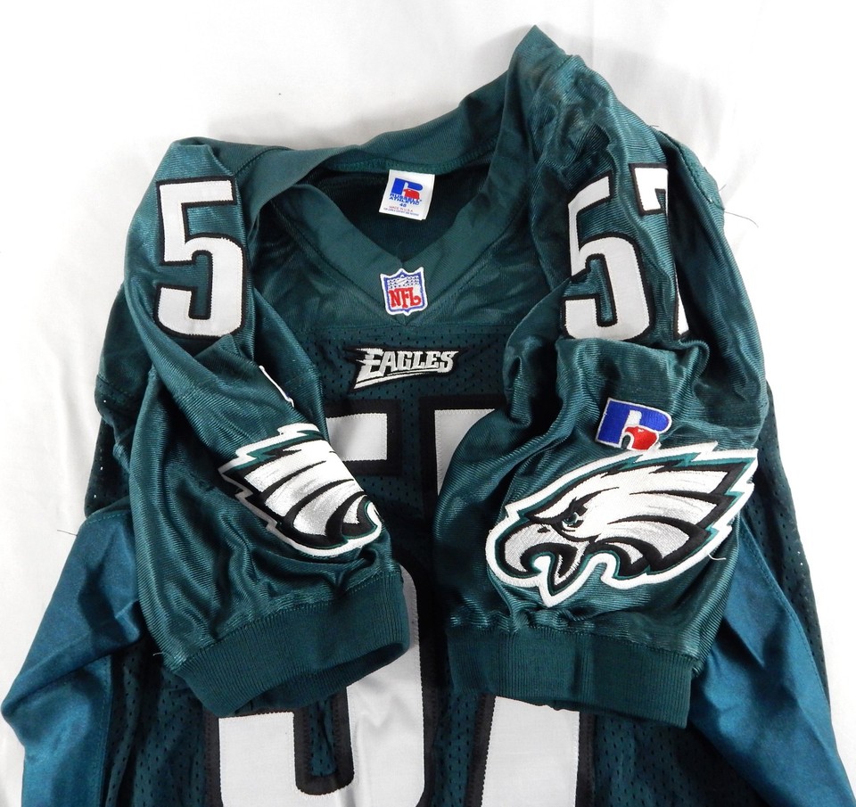1993-96 Philadelphia Eagles Marc Woodard #57 Game Issued Green Jersey ...