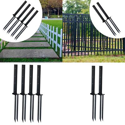 Iron Fence Post Repair Stakes Ground Support Fixer for Backyard Postbox ...