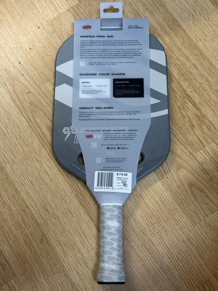 SELKIRK AMPED PRO AIR INVIKTA SILVER PICKLEBALL PADDLE Brand New | eBay