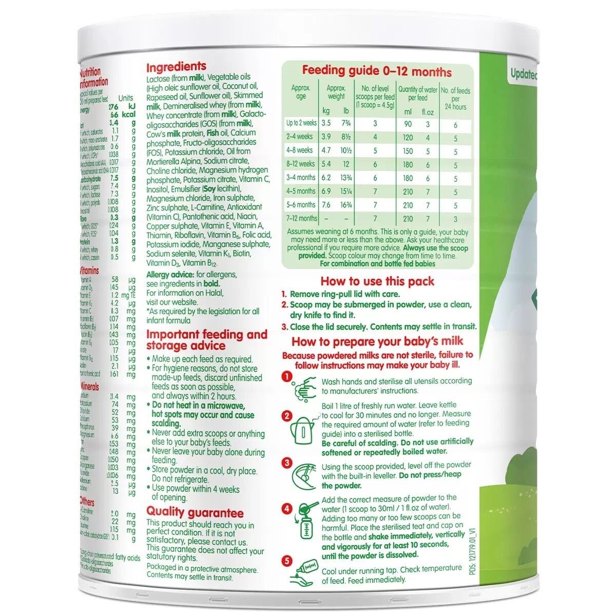 Cow & Gate First Infant Milk Stage 1 Birth Formula Powder Substitute ...