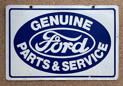 Vintage Ford Genuine Parts and Service Sign Double Sided | eBay