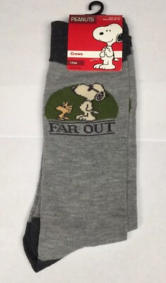 High Point Design Peanuts Snoopy Far Out Socks Size 6-12 Men’s Crew New ...