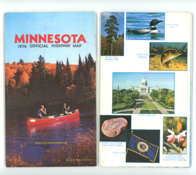 Vintage 1974 Minnesota Official State Highway Department Road Map | eBay