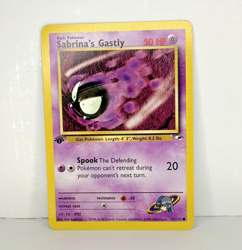 1st Edition Sabrina's Gastly Gym Heroes 93/132 - Vintage Pokémon TCG ...