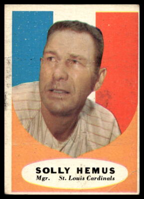 1961 Topps #139 Solly Hemus St. Louis Cardinals Low Grade Crease (ST ...